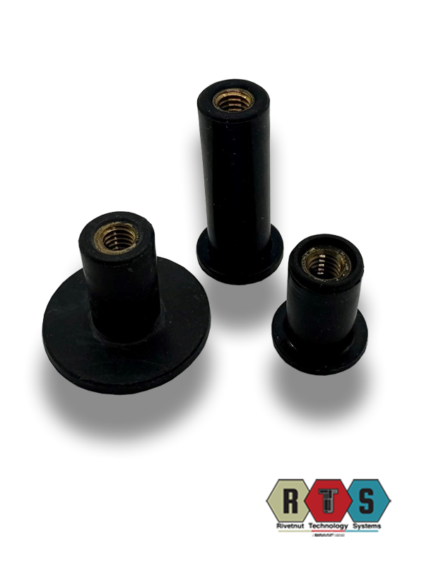 RFOR Rubber Open Flat Head Round M4 Rubber Nut Insert - RIVETNUT TEC – Rivetnut Technology Systems